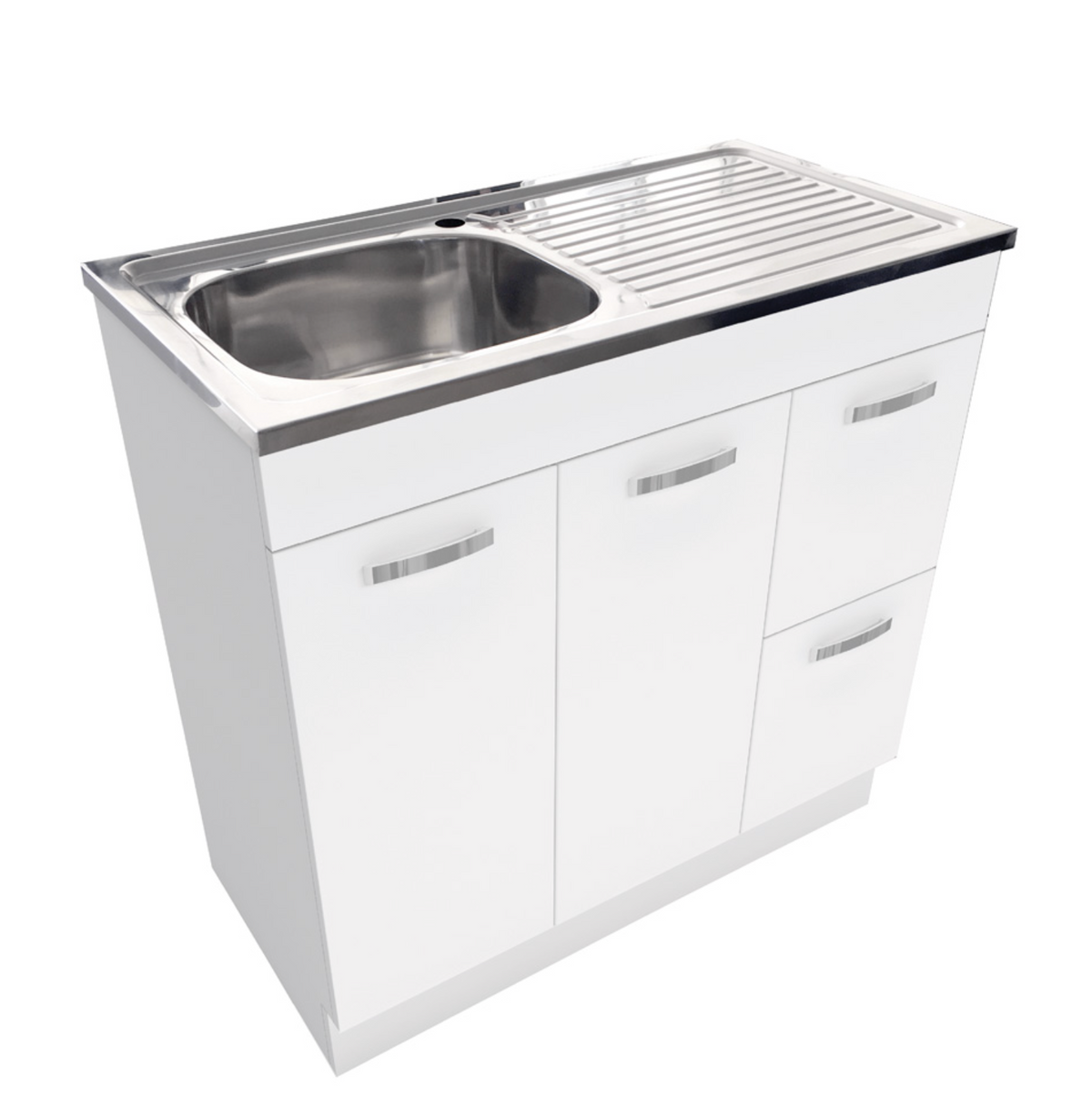 Fienza Citi UniCab 900mm Laundry Vanity on Kickboard - Gloss White ...