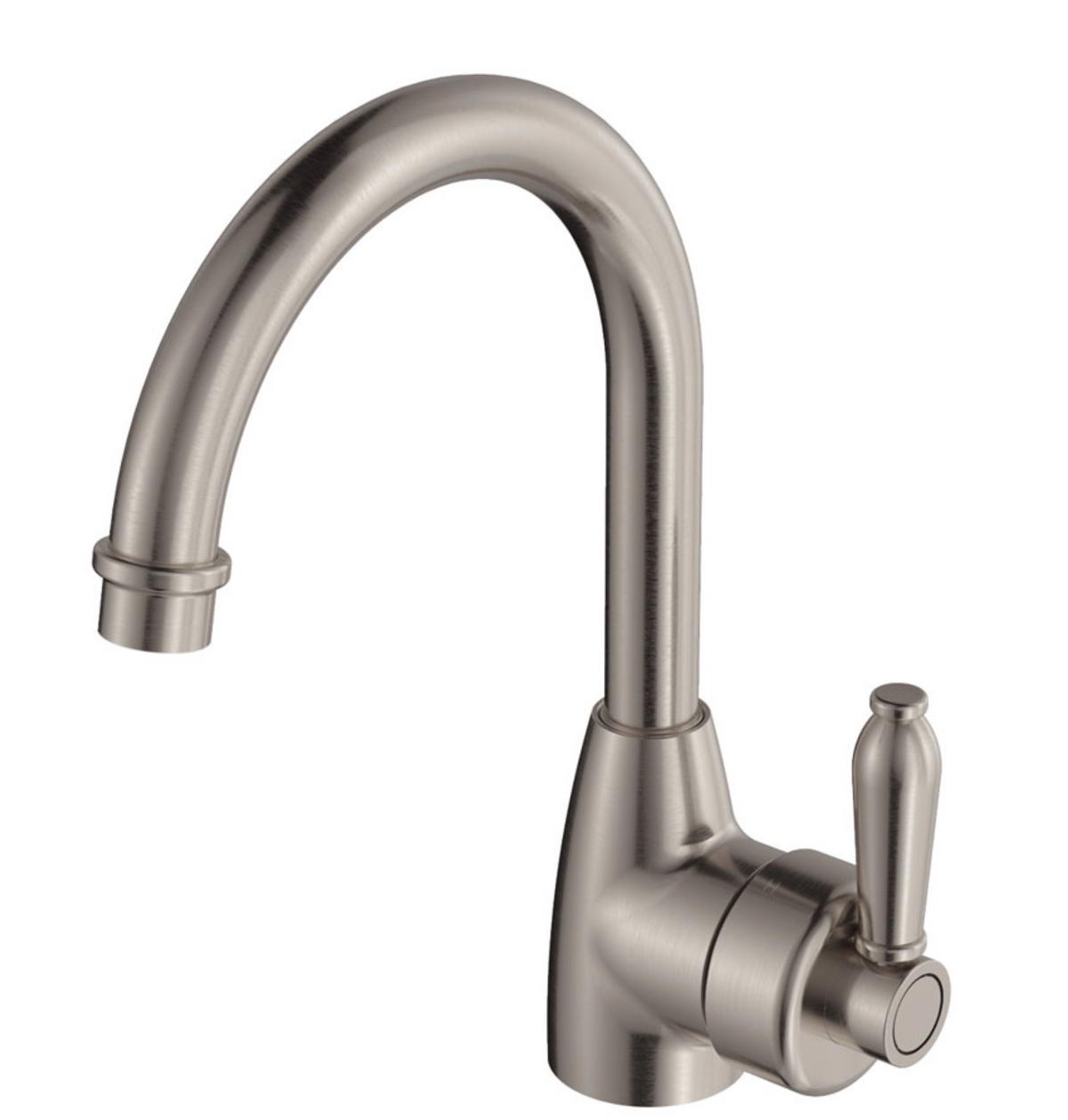 Fienza Eleanor Gooseneck Basin Mixer - Brushed Nickel — goodbathco