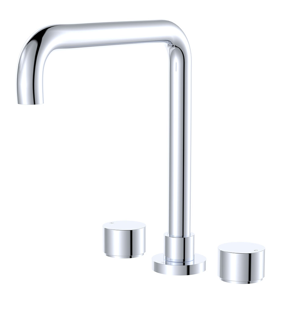 Fienza Kaya Square Basin Tap Set - Chrome — goodbathco