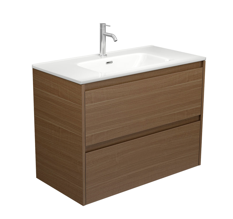 Fienza Joli Amato Walnut Wall HUng Vanity - 900mm — goodbathco
