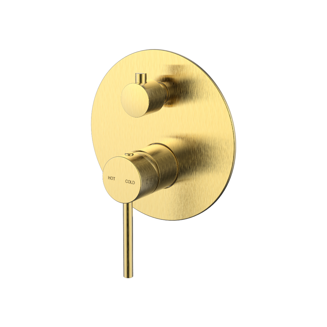 Cali Wall Diverter Mixer - Brushed Brass SALE — goodbathco